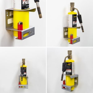 Mapp Gas Oxygen Acetylene Tank Single & Dual Bottle Wall Mount Holder ...