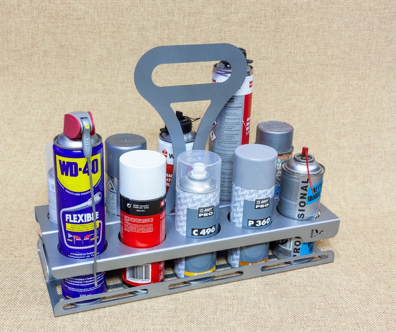 Spray Can Rack / Aerosol Can Holder & Lube Storage Rack Wall Tool ...