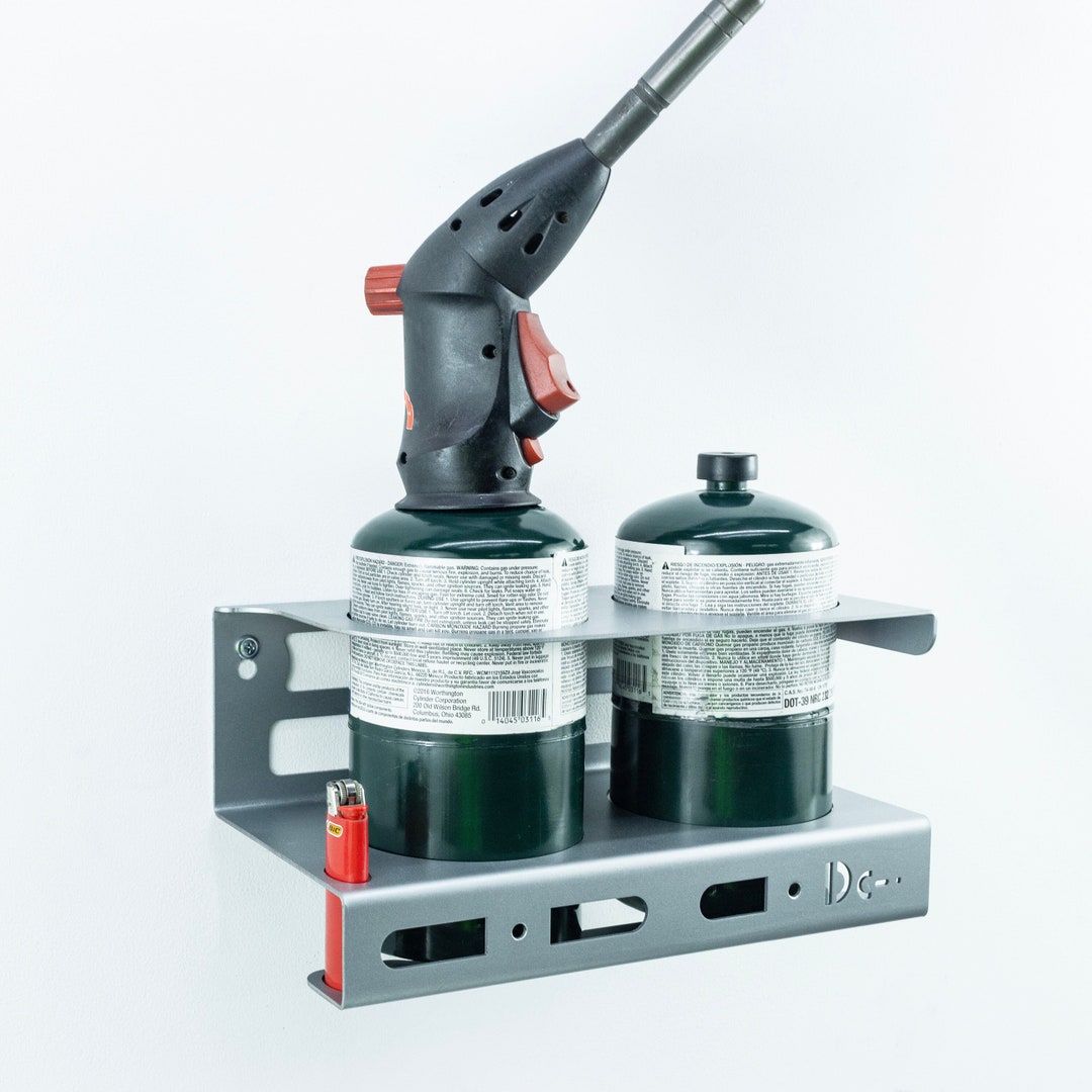 Coleman Bernzomatic Flame King Propane Cylinder Rack Wall & Van Mound ...