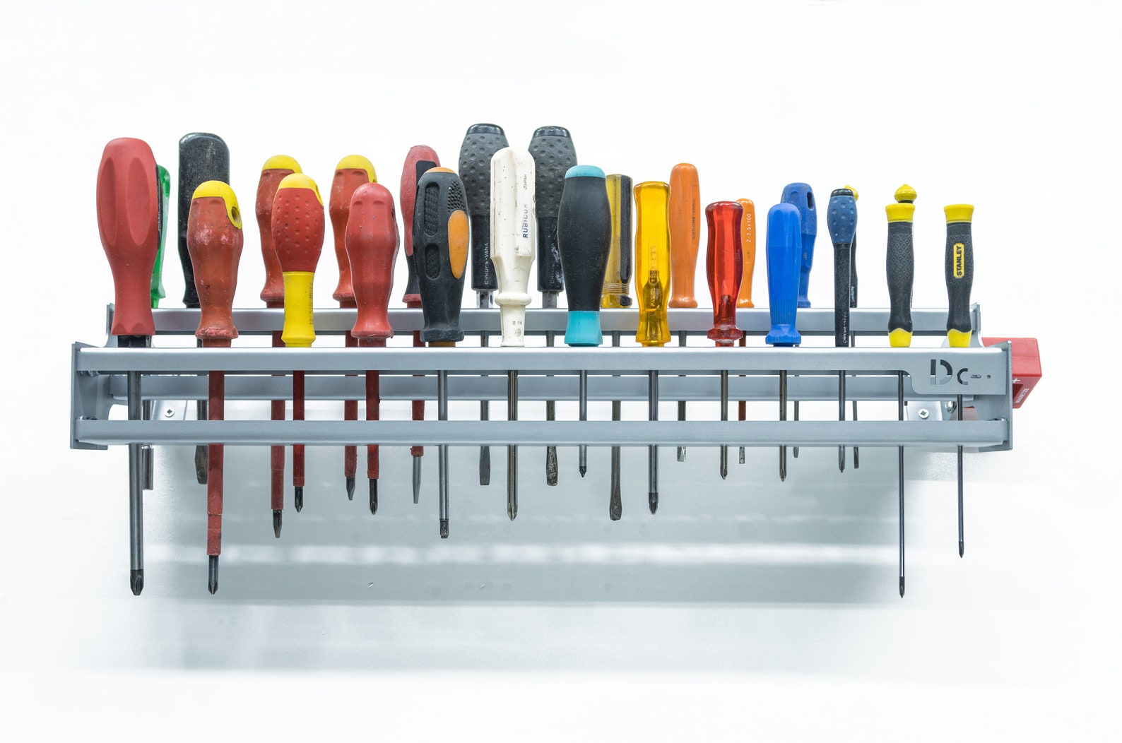 Screwdriver Rack Two-story Tilted Stand Toolstation Holder Wall Mounted ...