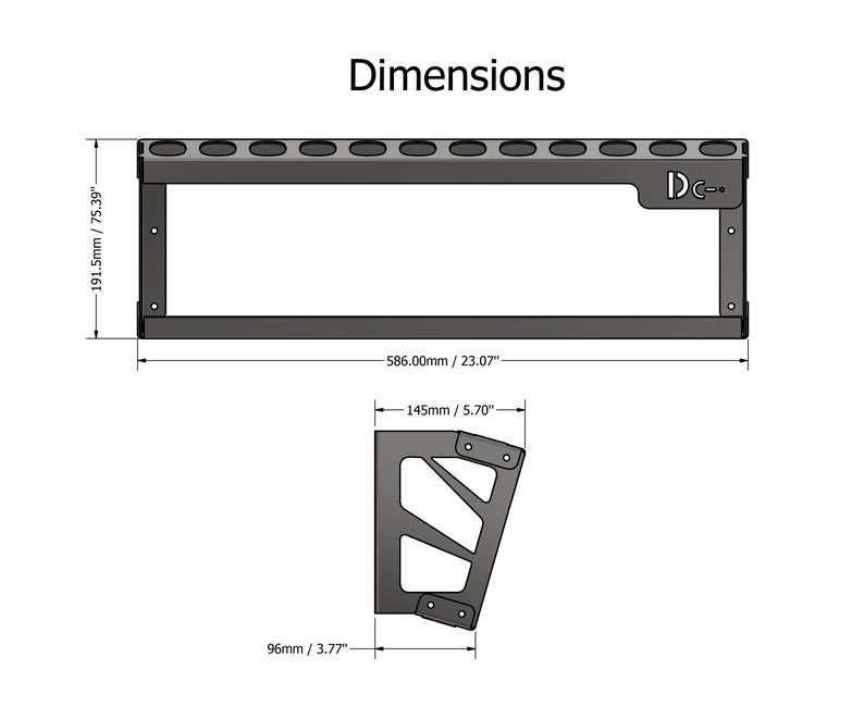 Hammer Storage Rack Wall Mount Storage 12 Slots - Etsy