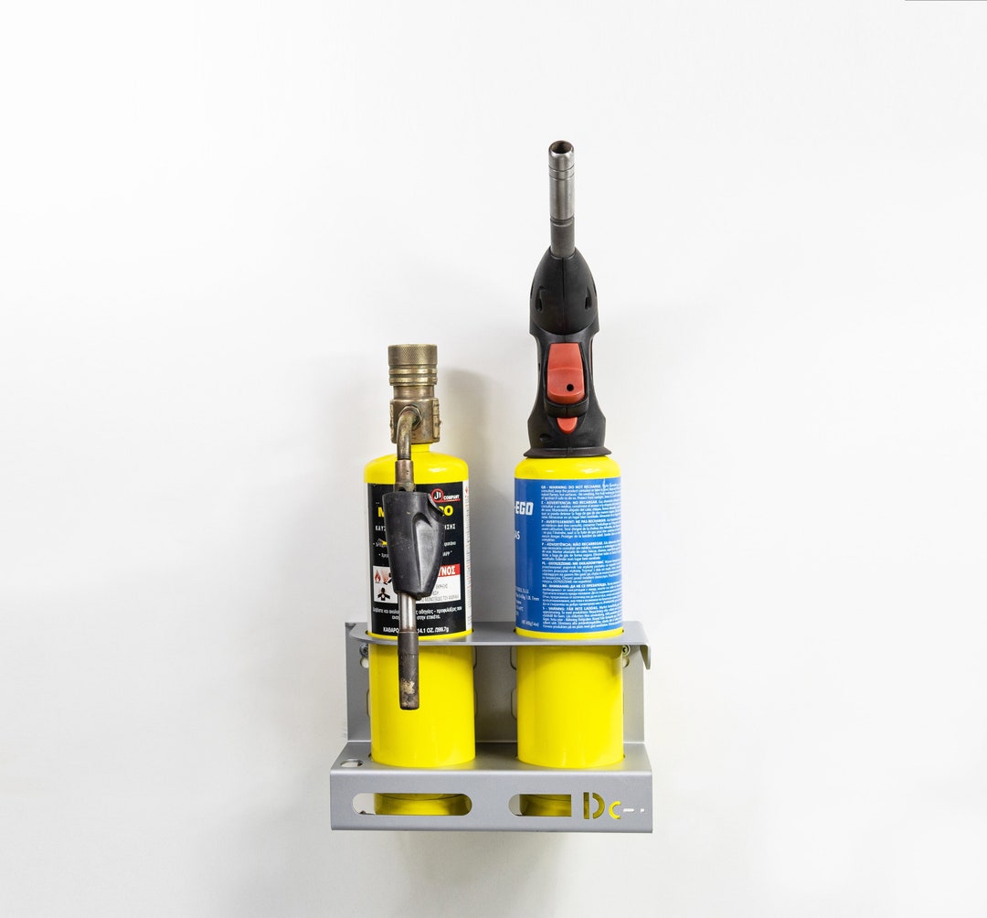 Mapp Gas Oxygen Acetylene Tank Single & Dual Bottle Wall Mount Holder ...