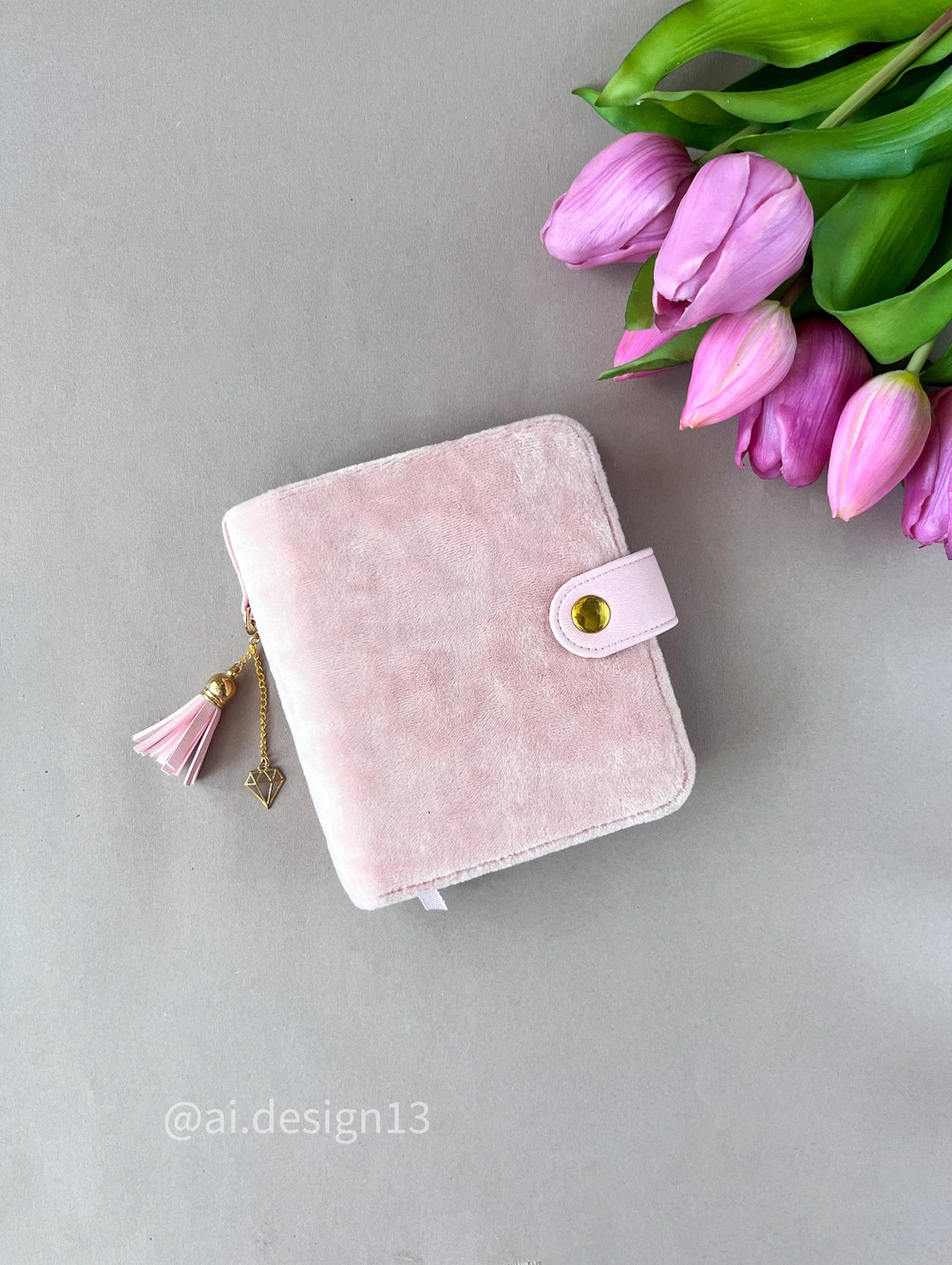 Velour Micro Happy Planner Cover, Pastel Colours Tiny Planner Holder - Etsy