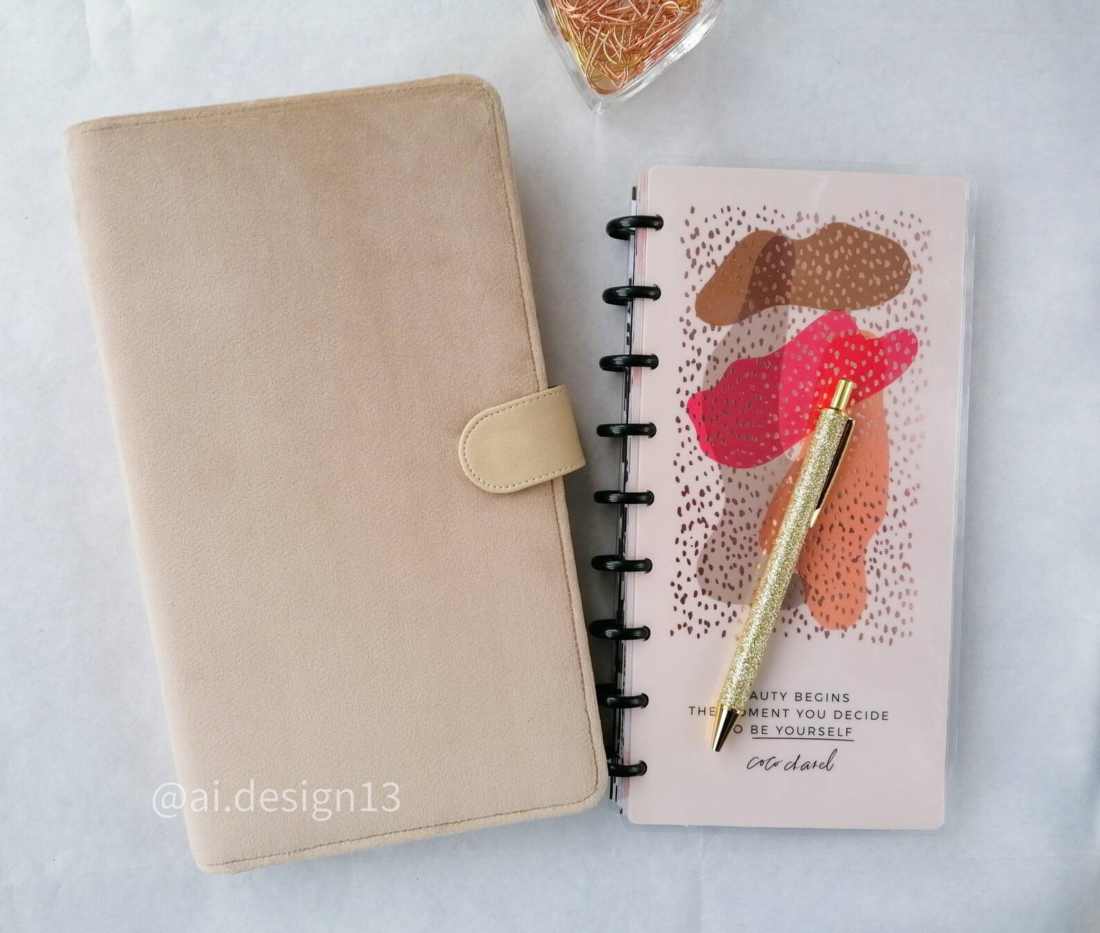 The Skinny Classic Happy planner cover Soft velour planner | Etsy