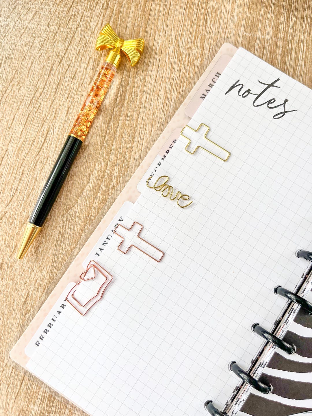 Faith Metal Paper Clips: Rose Gold & Gold Christian Bookmarks - Etsy