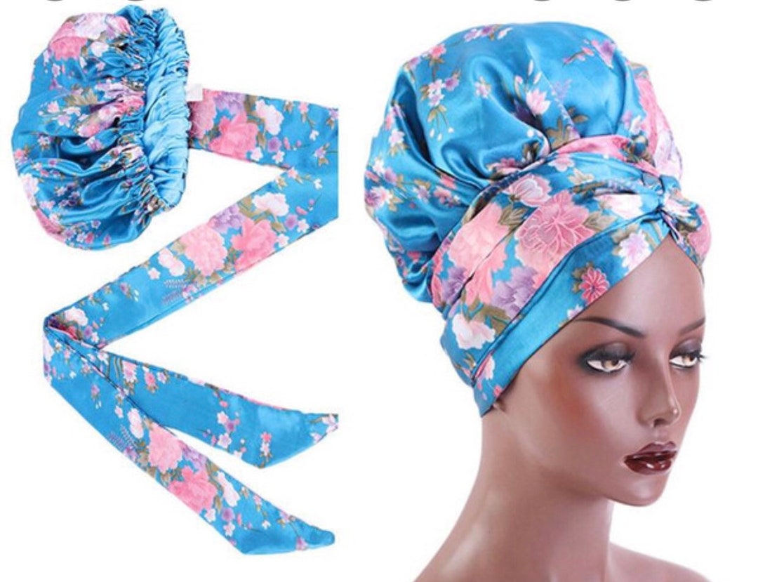 Satin Bonnet With Head Wrap - Etsy