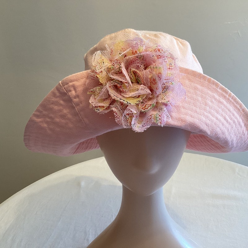 Pink Flower Hat - Etsy