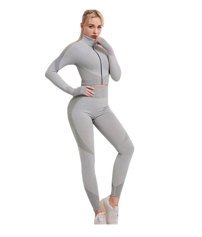 Sports Long Sleeve Top & Leggings Set Yoga Set Gym Clothes | Etsy