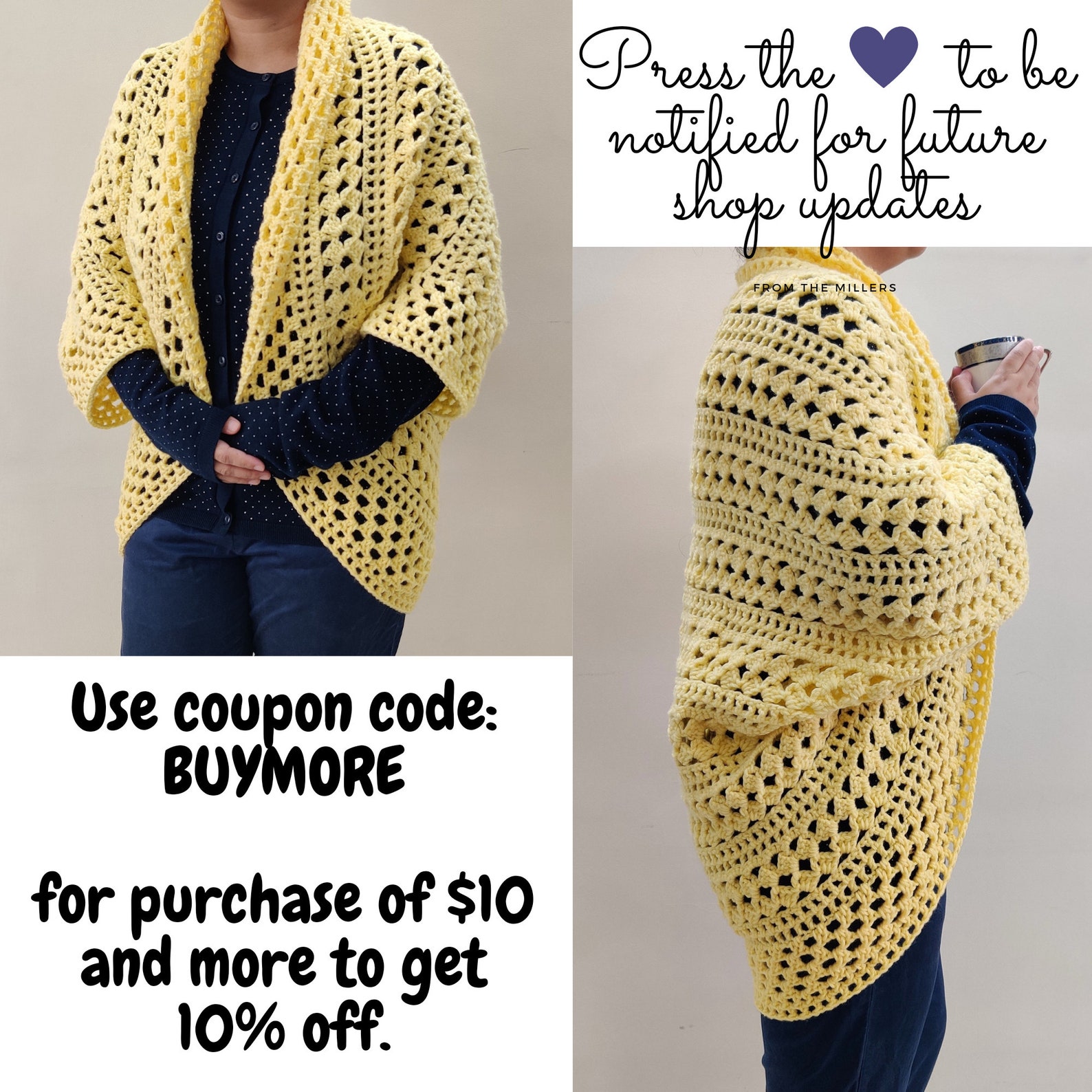 Easy Crochet Cocoon Shrug Pattern for Women - Beginner Lacy Shrug ...