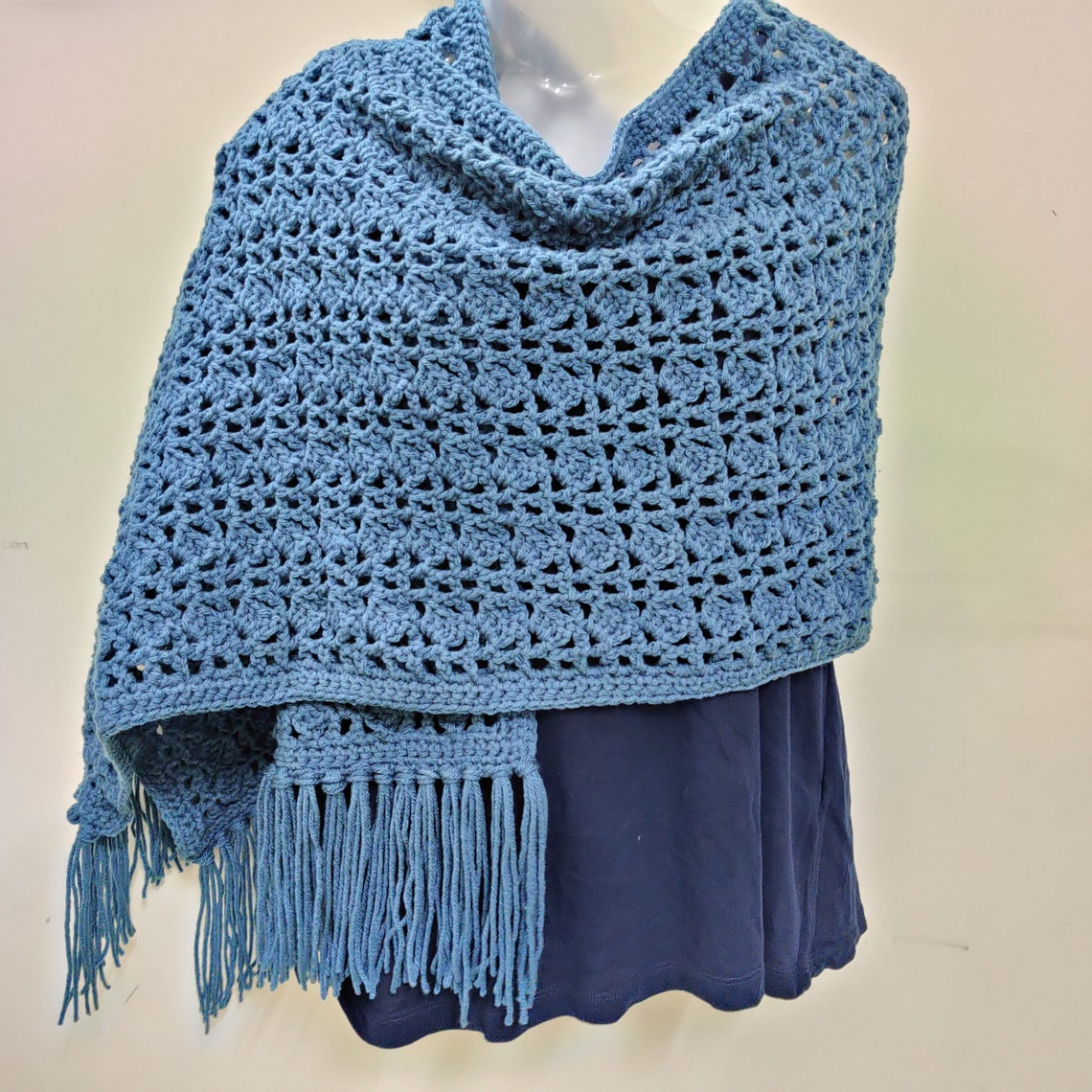 Easy Crochet Pocket Shawl Pattern for Beginner Womens Wrap or - Etsy