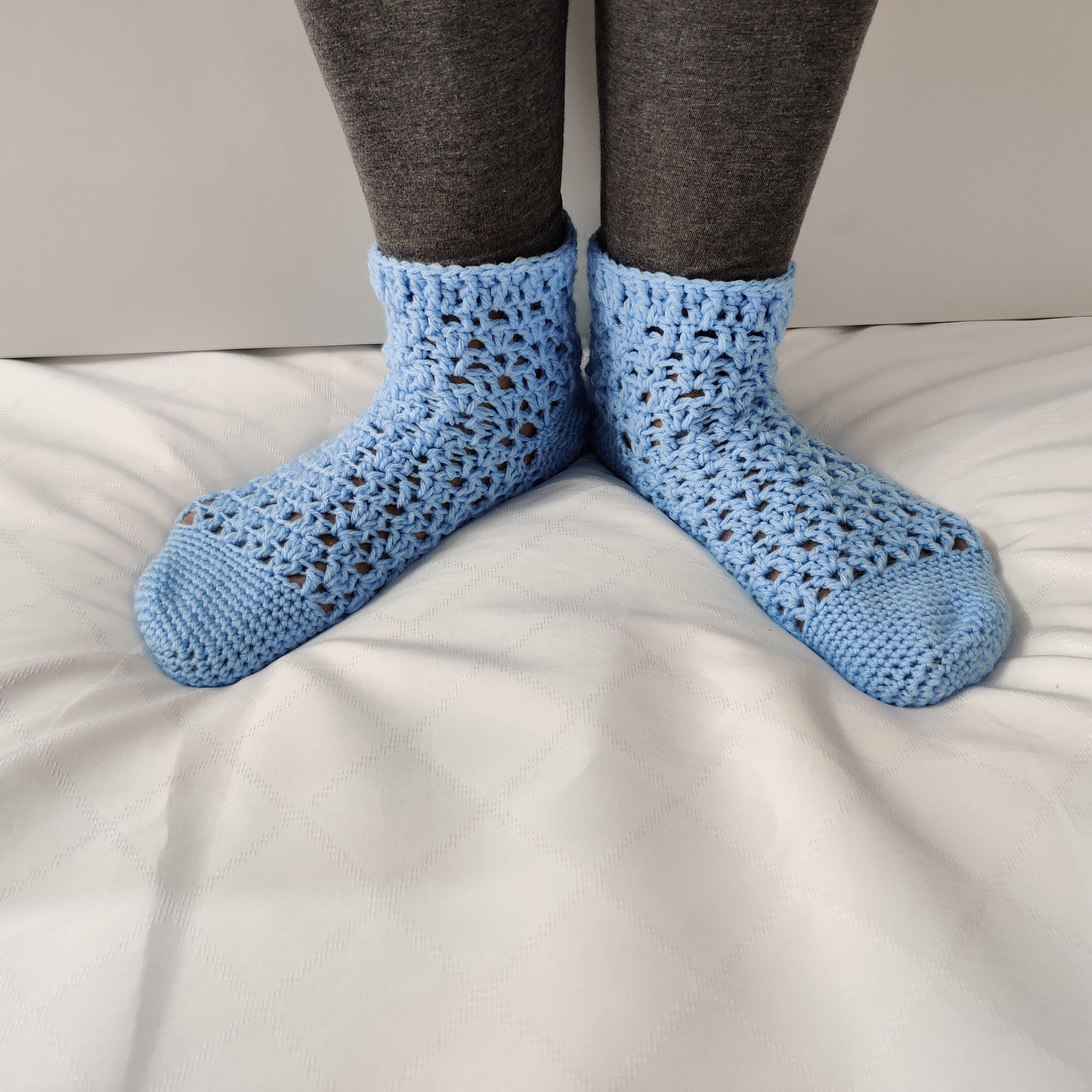 Crochet Ankle Socks Pattern- Womens Socks- Leg Warmers- Crochet Socks ...