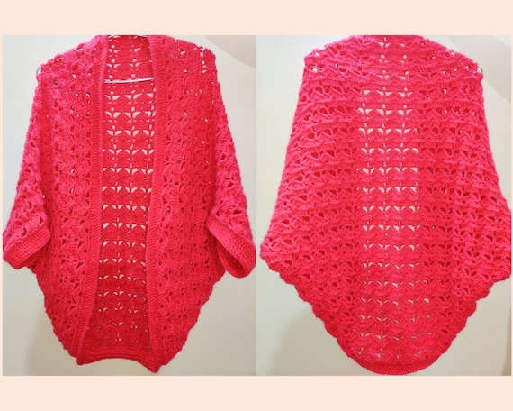 Crochet Cocoon Shrug Pattern Easy Crochet Shrug for | Etsy