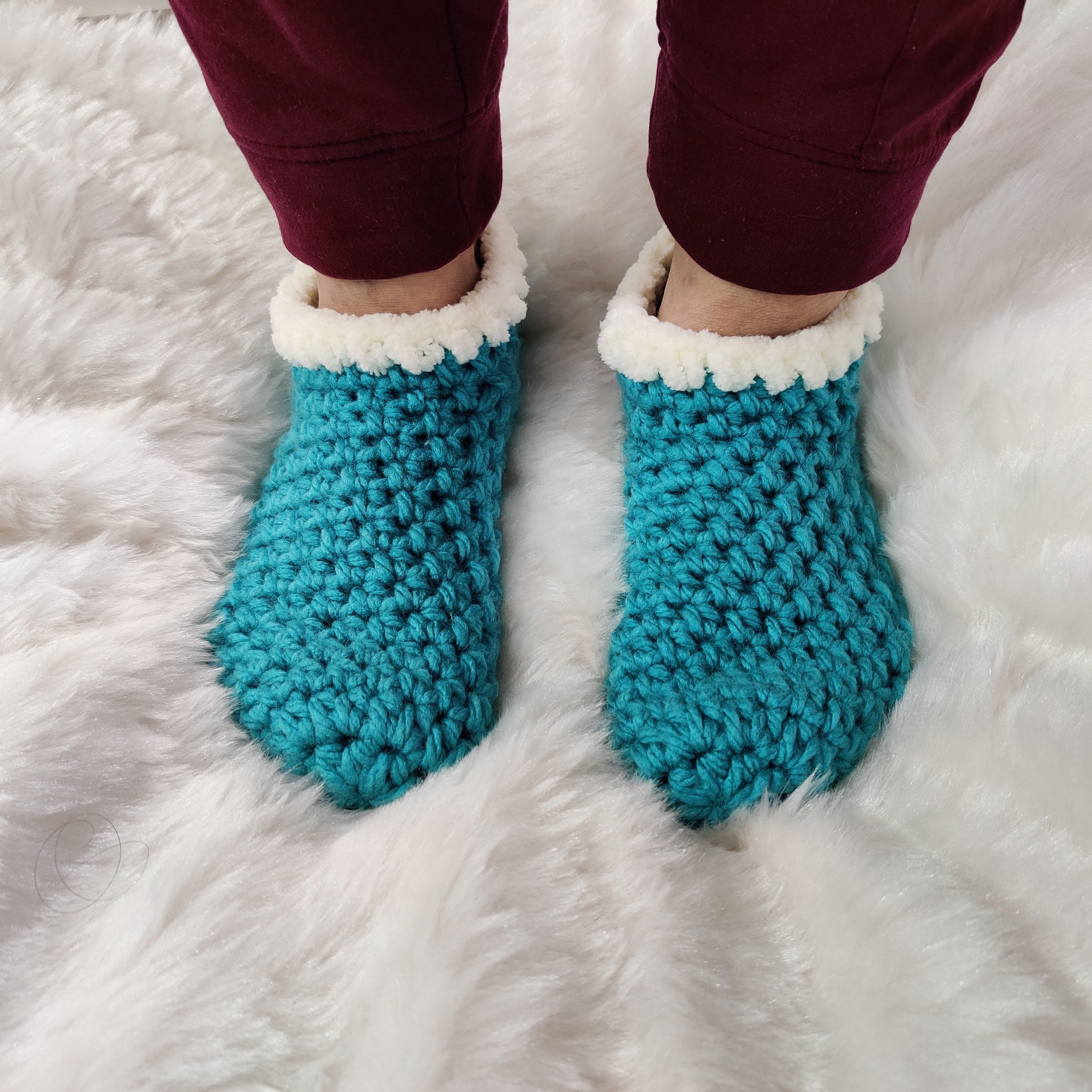 Crochet Beginner Chunky Socks Crochet Slippers Easy House | Etsy