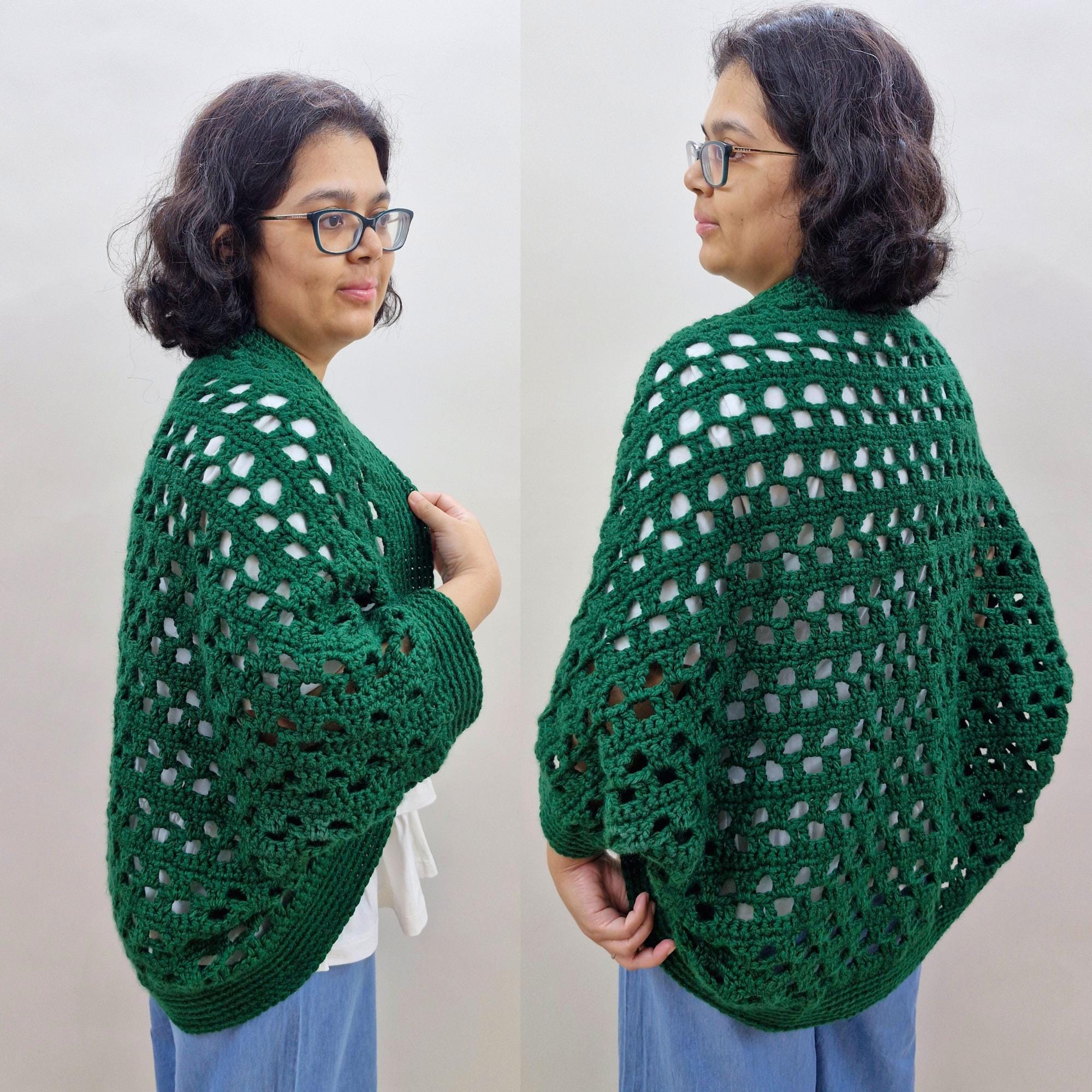 Easy Cocoon Shrug Crochet Pattern Beginner Crochet Cardigan Women’s ...