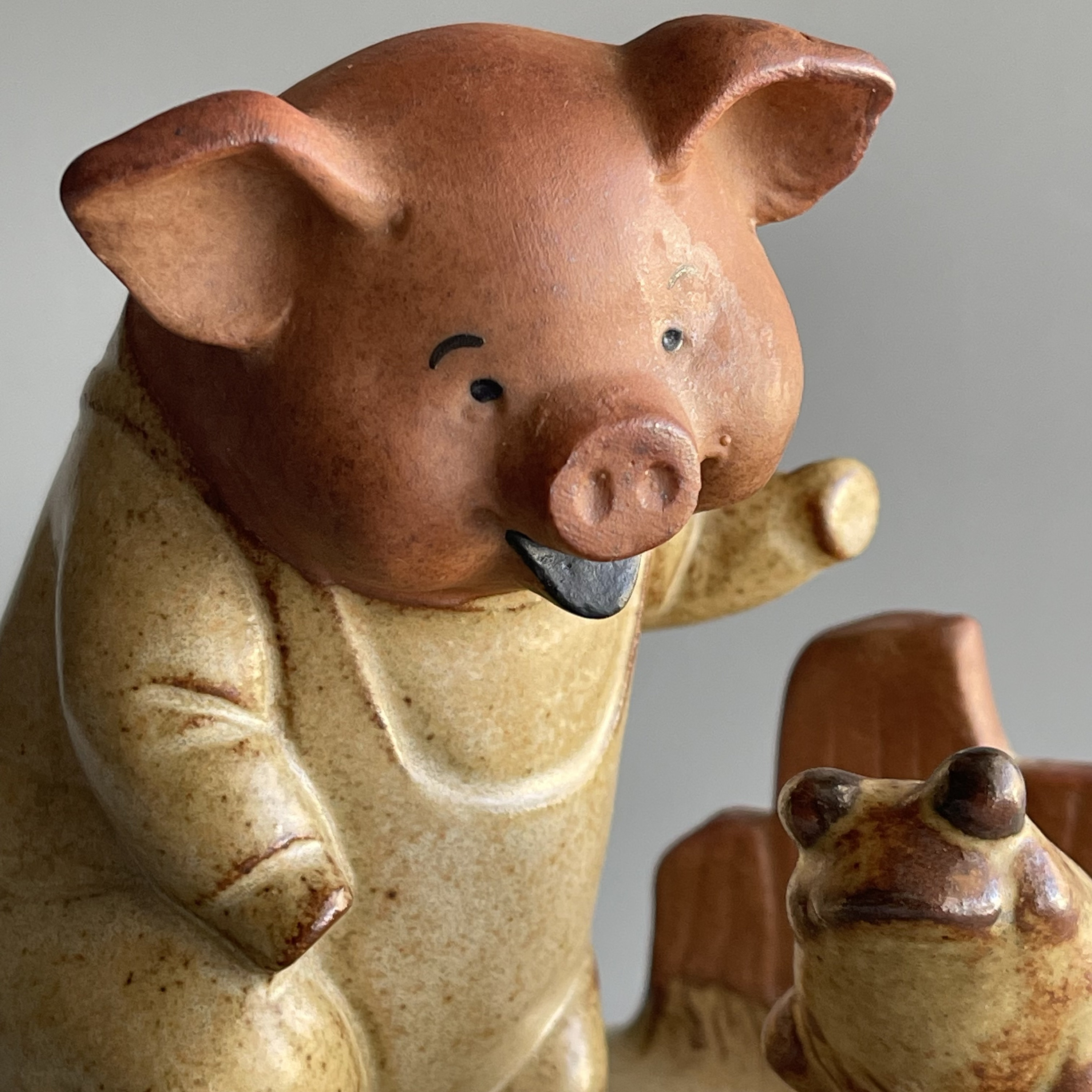 Vintage UCTCI Japan Ceramic Musical Figurine Happy Anthropomorphic ...