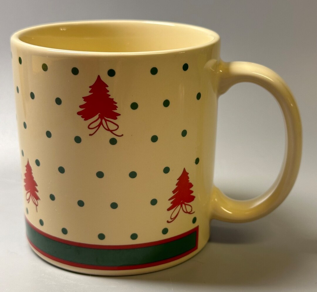 Vintage Christmas Tree Mug: Retro Holiday Decor, Made in Japan - Etsy
