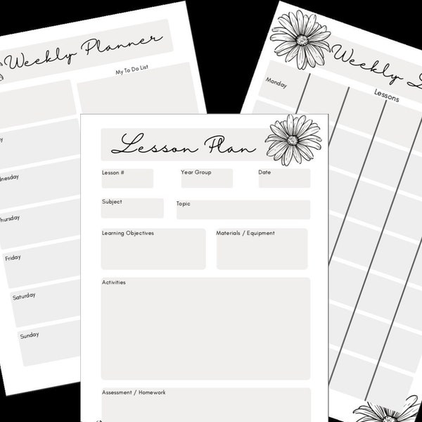 School Timetable Printable - Etsy