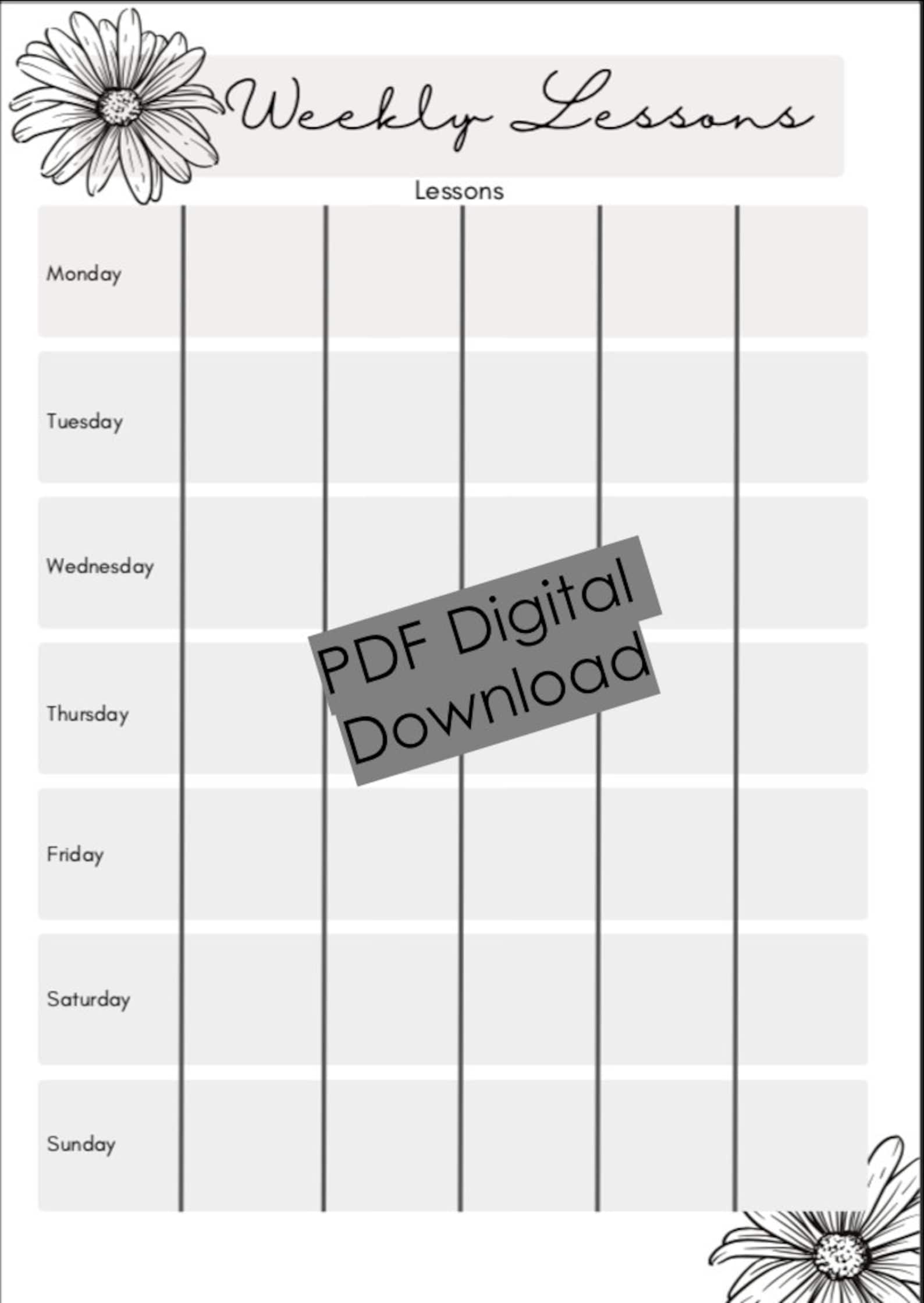 Teachers Printable Bundle | Lesson Plan Template | Weekly Planner ...