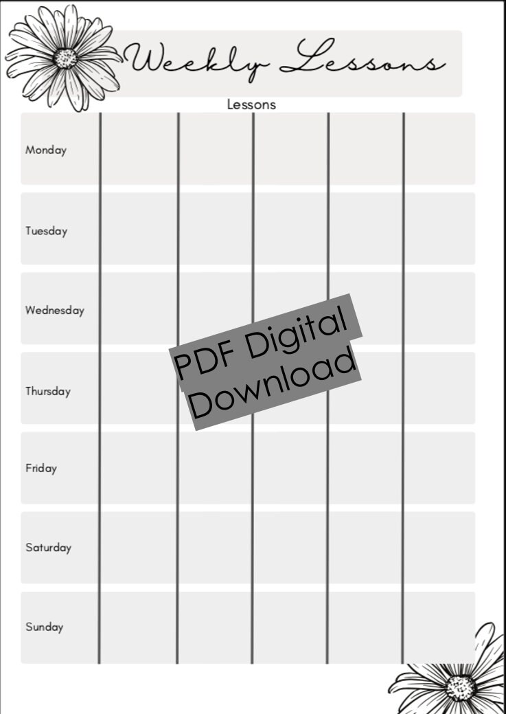 Teachers Printable Bundle Lesson Plan Template Weekly - Etsy