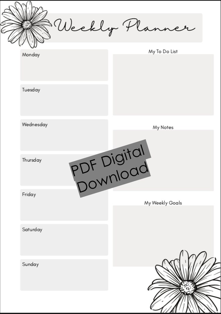 Teachers Printable Bundle Lesson Plan Template Weekly Planner Timetable ...