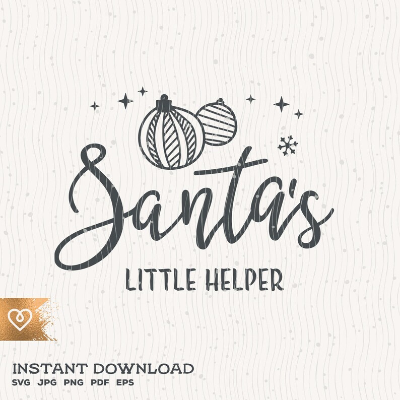 Santa's Little Helper Svg Merry Christmas Png Momlife Cut | Etsy