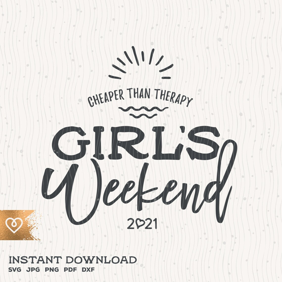 Girl's Weekend Svg Cheaper Than Therapy Svg Girls Vacation | Etsy