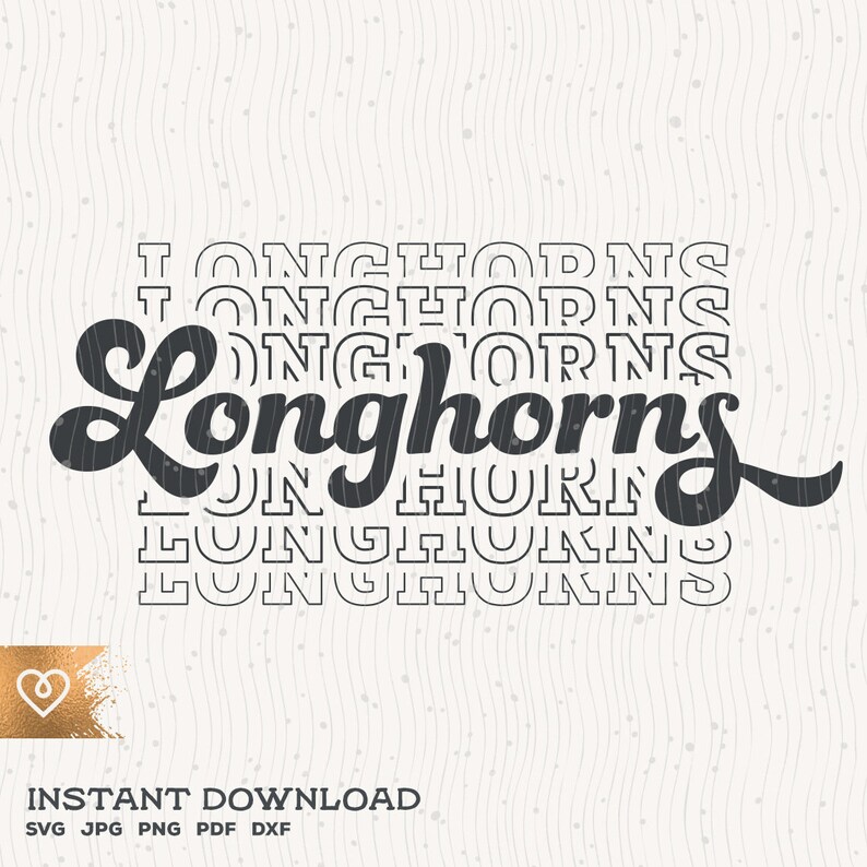 Longhorns School Spirit Svg Longhorn Pride Png Retro Longhorns - Etsy