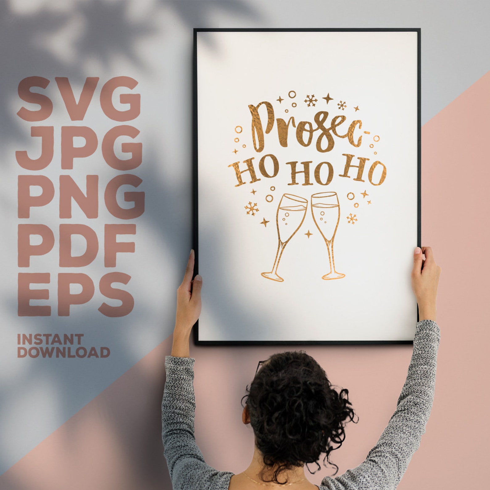Christmas Prosecco Svg Ho Ho Ho Santa Claus Png Prosecco Cut - Etsy