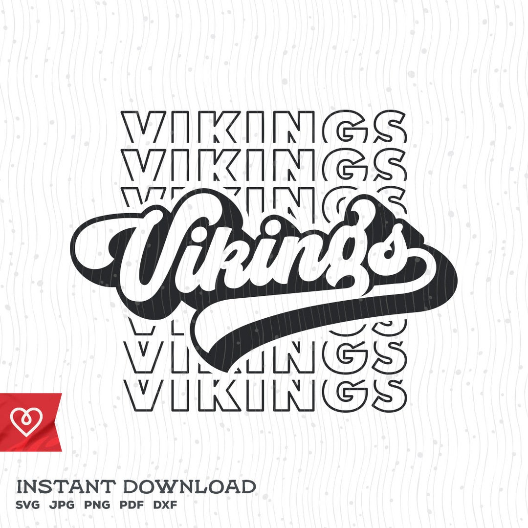 Vikings School Spirit Svg Retro Design Viking Pride Svg Vikings Cheer ...