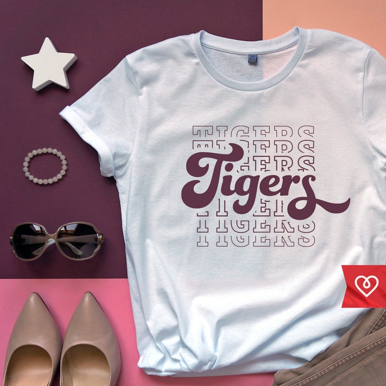 Tigers School Spirit Svg Tiger Pride Png Retro Tigers Team Svg | Etsy