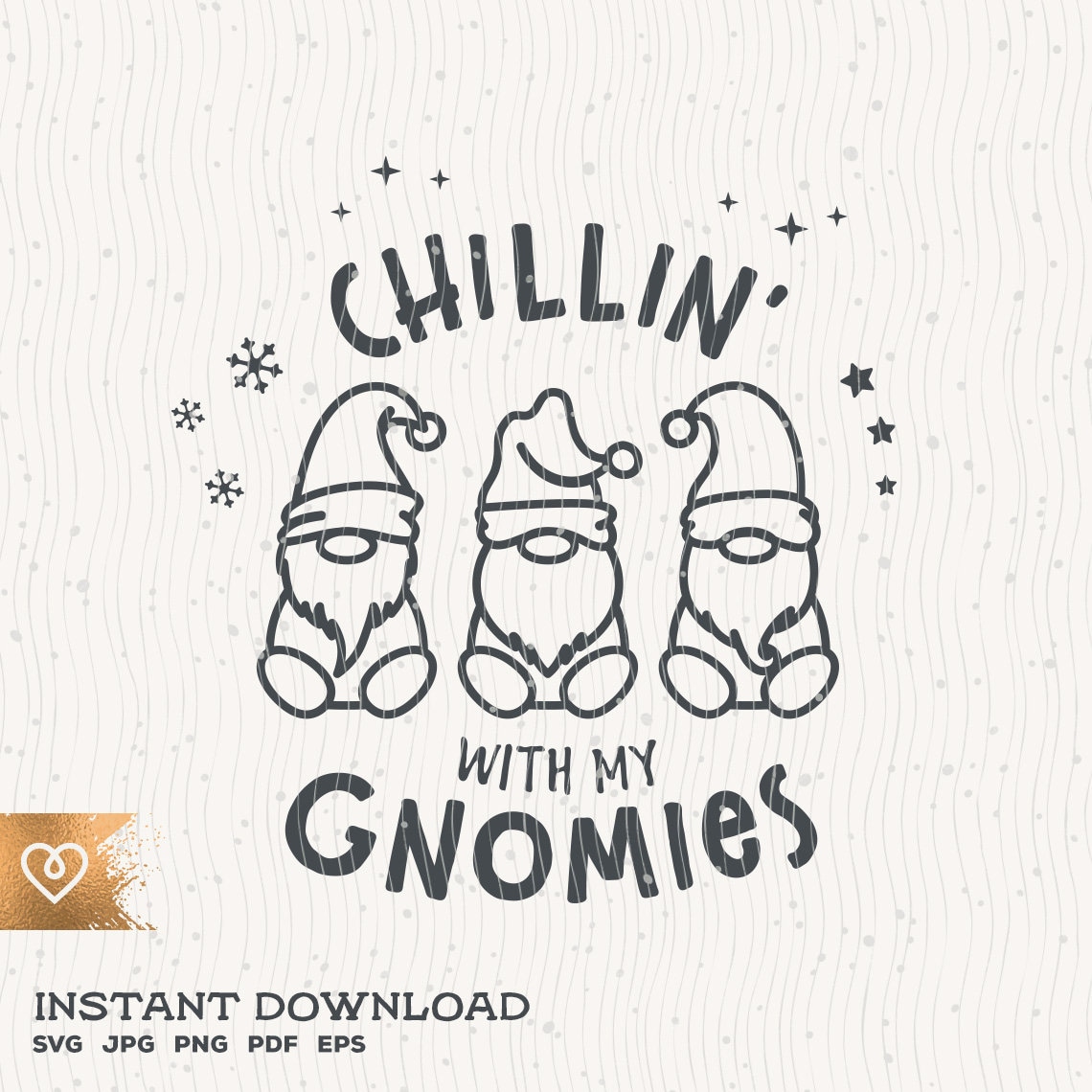 Chillin' With My Gnomies Svg Funny Christmas Gnomes Png - Etsy