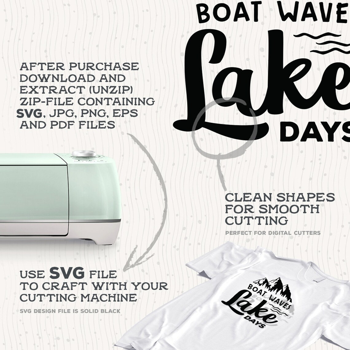 Lake Svg Lake Days Boat Waves Svg Life is Better on the Lake - Etsy