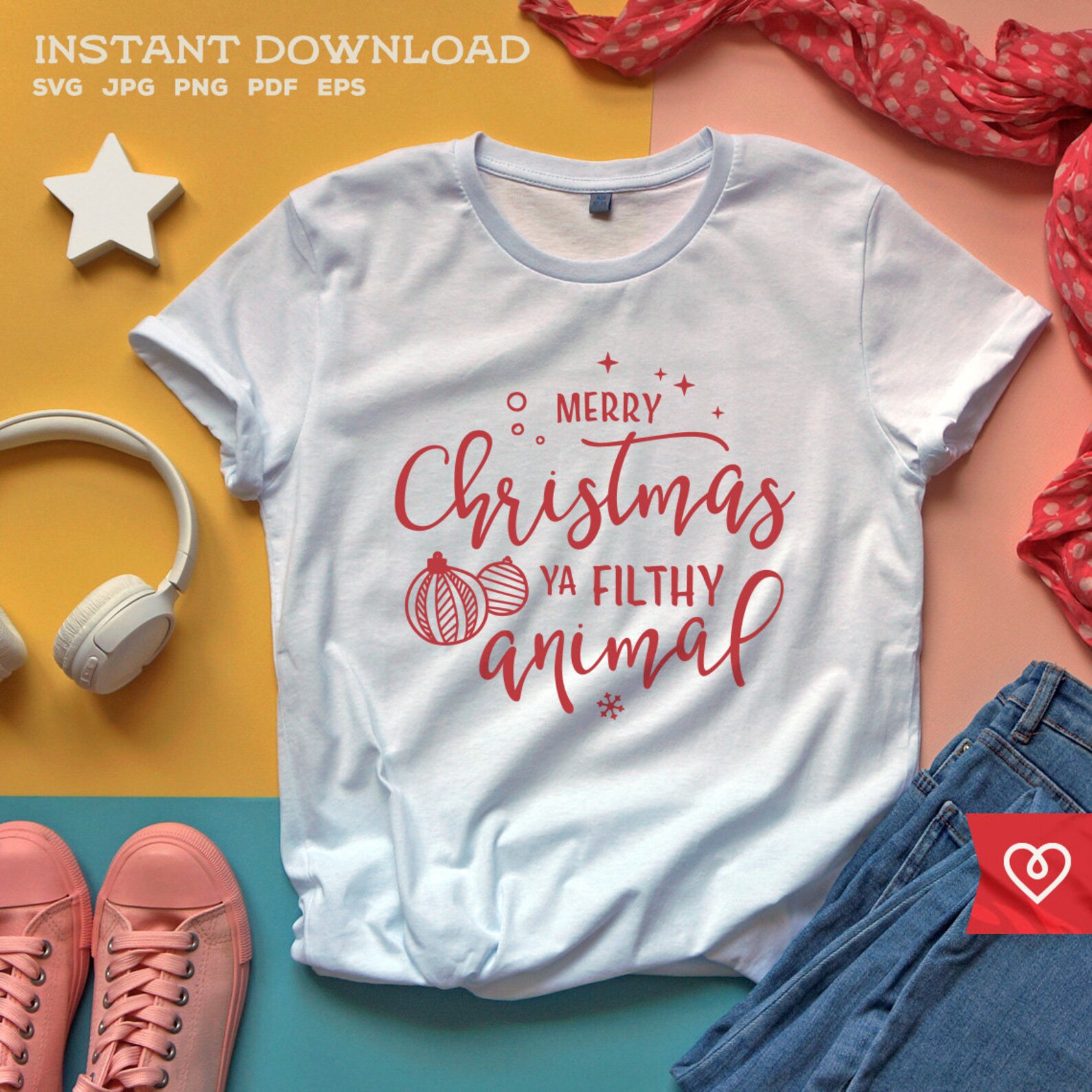 Ya Filthy Animal Svg Merry Christmas Ya Filthy Animal Png Xmas Movie ...