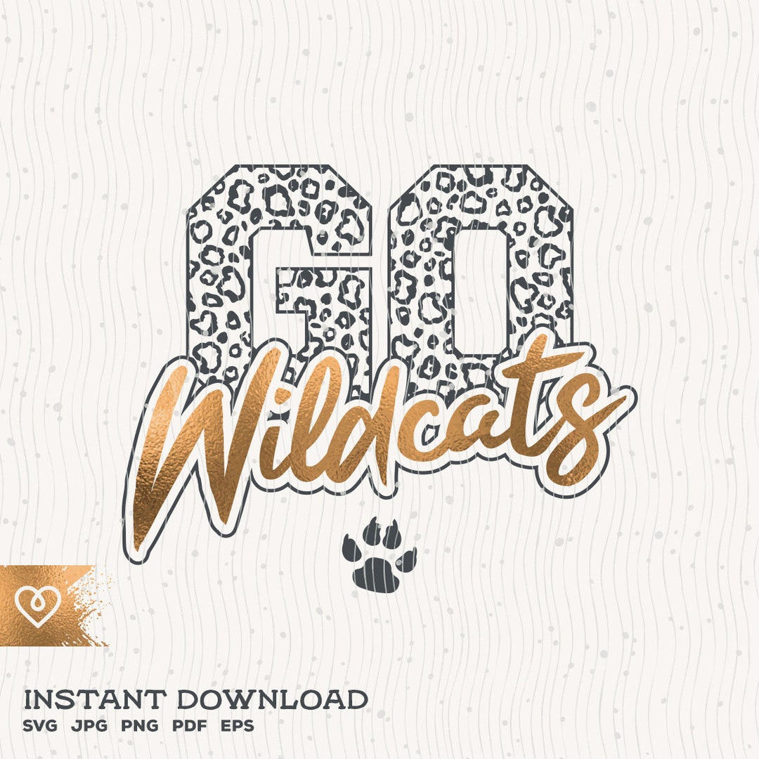 Go Wildcats Svg School Spirit Png Wildcat Pride Leopard Cheer Svg ...
