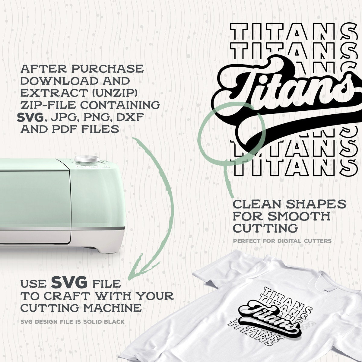 Titans Echo Svg School Spirit Retro Design Svg Titan Pride Png Titans ...
