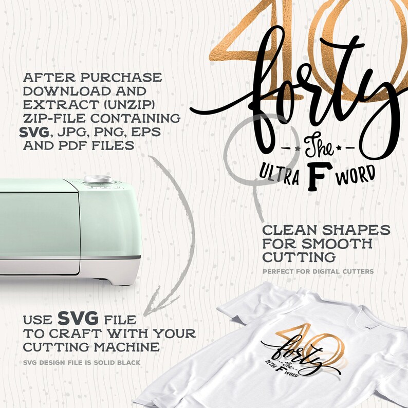Forty Svg the Ultra F Word Svg 40th Birthday F-word Svg This - Etsy