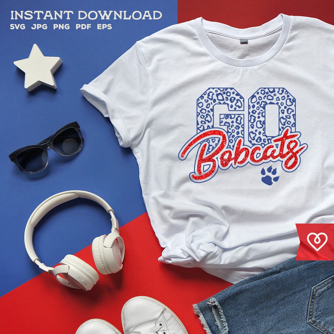 Go Bobcats Svg School Spirit Bobcat Pride Cheer Svg Bobcats - Etsy