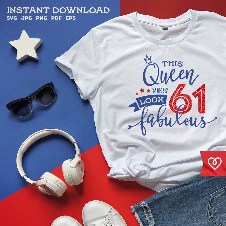 61st Birthday Svg This Queen Makes 61 Svg Look Fabulous Svg | Etsy