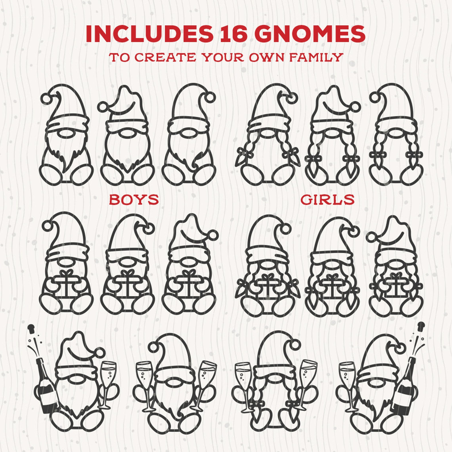 Grandma's Little Gnomies Svg 16 Funny Christmas Homies Png Granny Cut ...