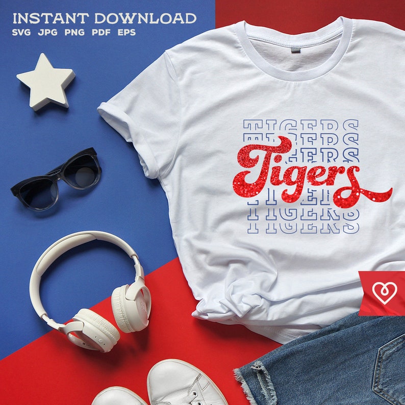 Tigers School Spirit Svg Tiger Pride Png Retro Tigers Team Svg | Etsy