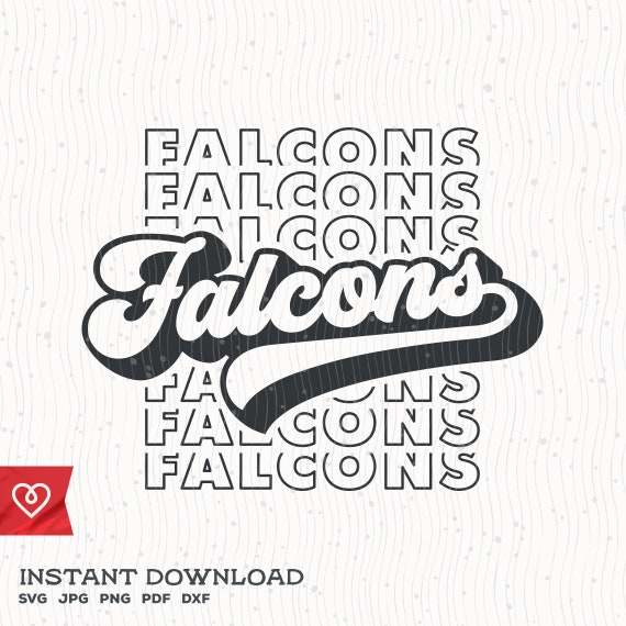 Falcons Mascot Svg Digital Cut File Eps Baseball Basketball Png Falcons ...