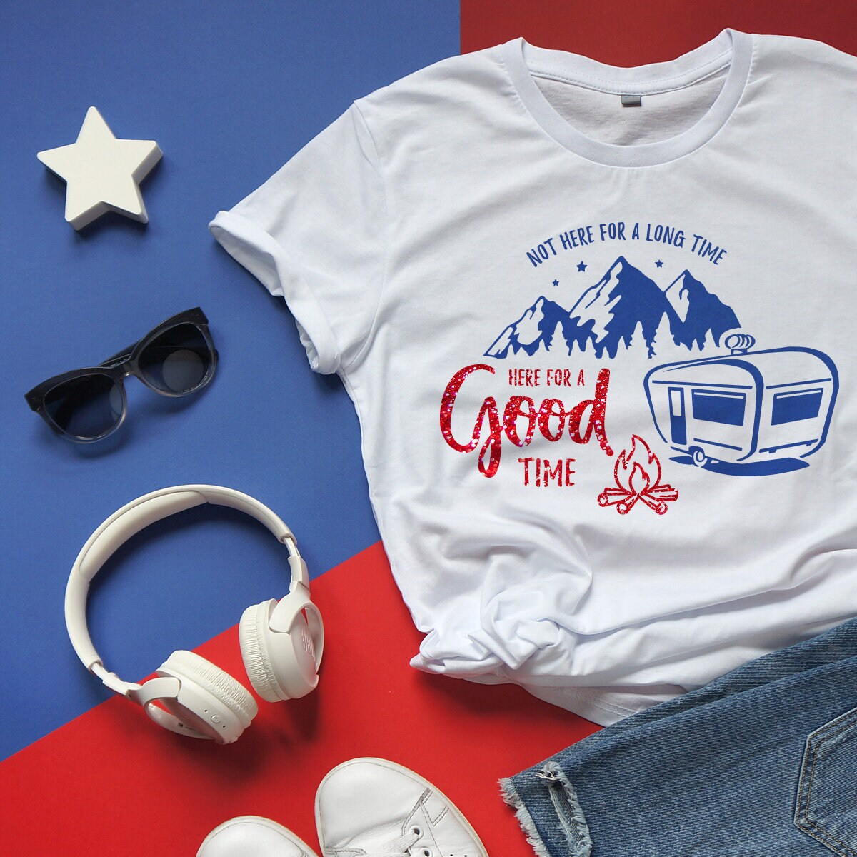 Camper Svg Here for A Good Time Svg Camping Instant Download | Etsy