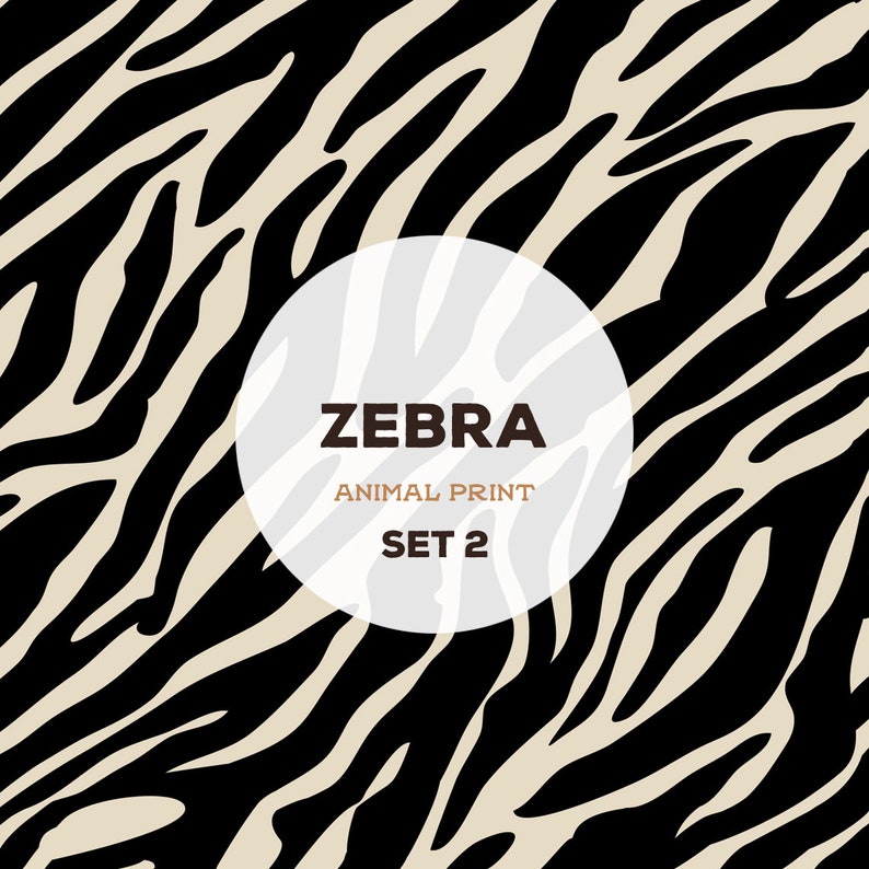 Zebra Svg Zebra Pattern Set 2 Svg Animal Print Svg Zebra - Etsy