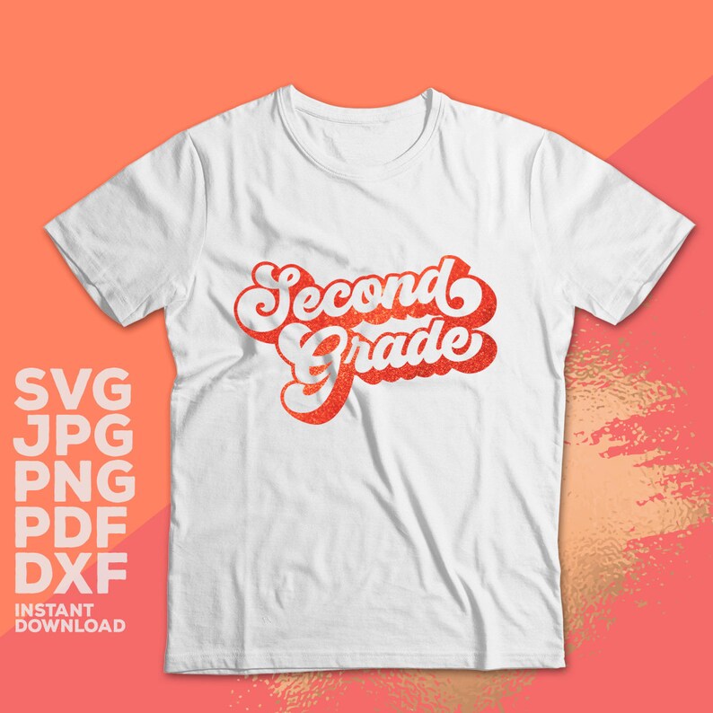 Second Grade Svg Hello Second Grade Rainbow Svg Back to School - Etsy