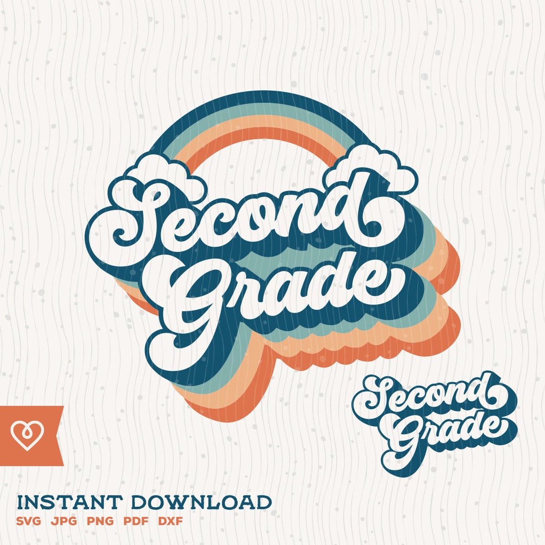 Second Grade Svg Hello Second Grade Rainbow Svg Back to School Svg ...