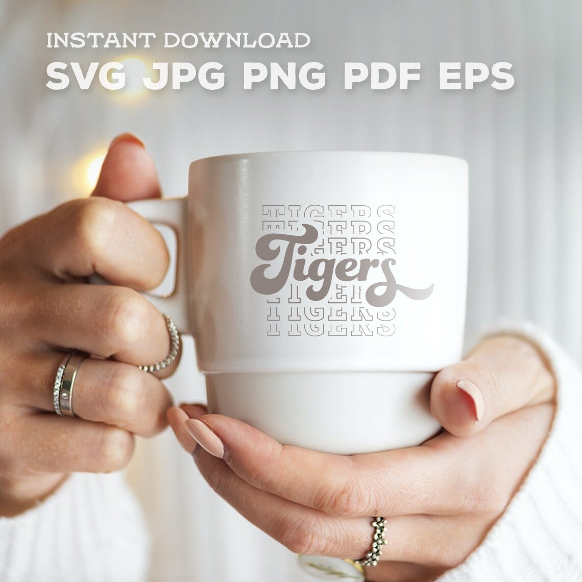 Tigers School Spirit Svg Tiger Pride Png Retro Tigers Team Svg | Etsy