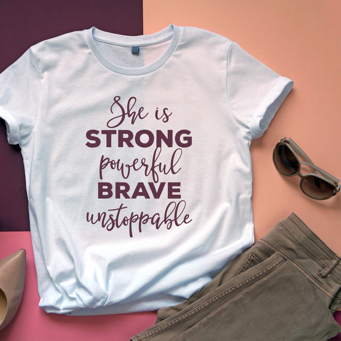 She Is Strong Powerful Brave Unstoppable Svg Pretty Strong | Etsy