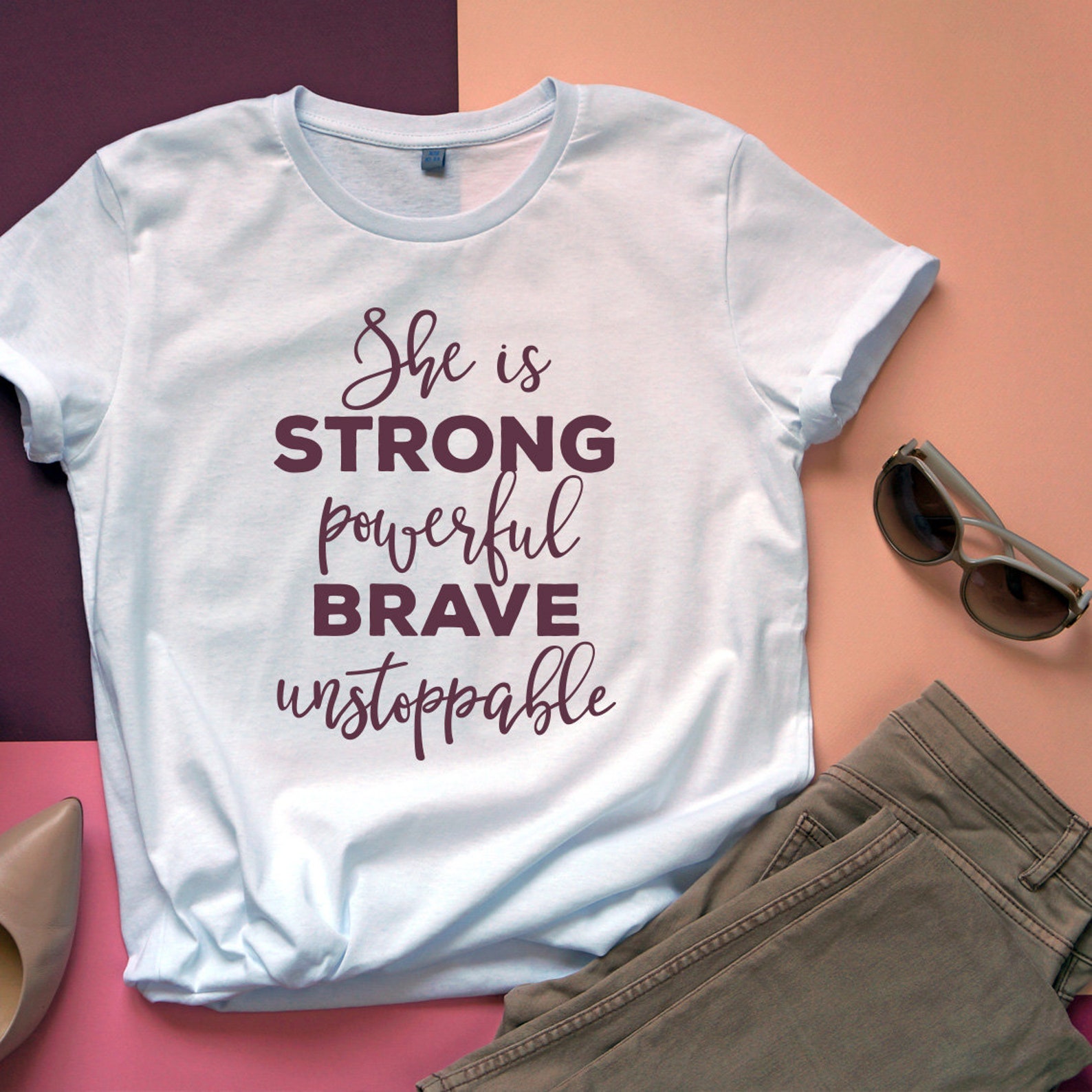 She Is Strong Powerful Brave Unstoppable Svg Pretty Strong | Etsy