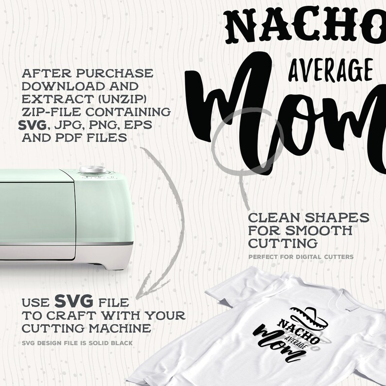 Nacho Average Mom Svg Mamacita Instant Digital Download Mom | Etsy