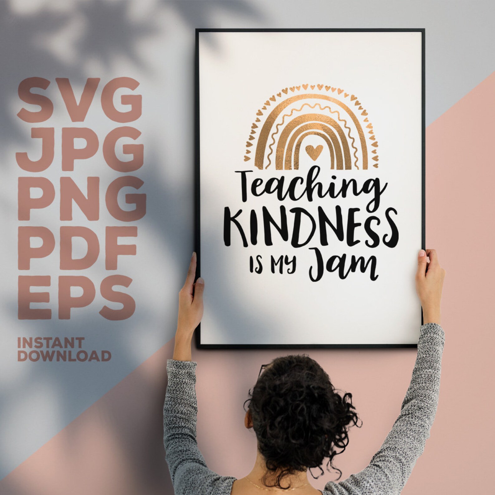 Teaching Kindness is My Jam Svg Teacher Rainbow Svg Back to - Etsy